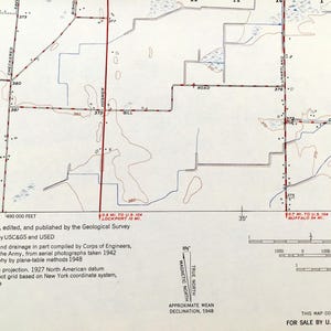 Antique Barker, New York 1949 US Geological Survey Topographic Map ...