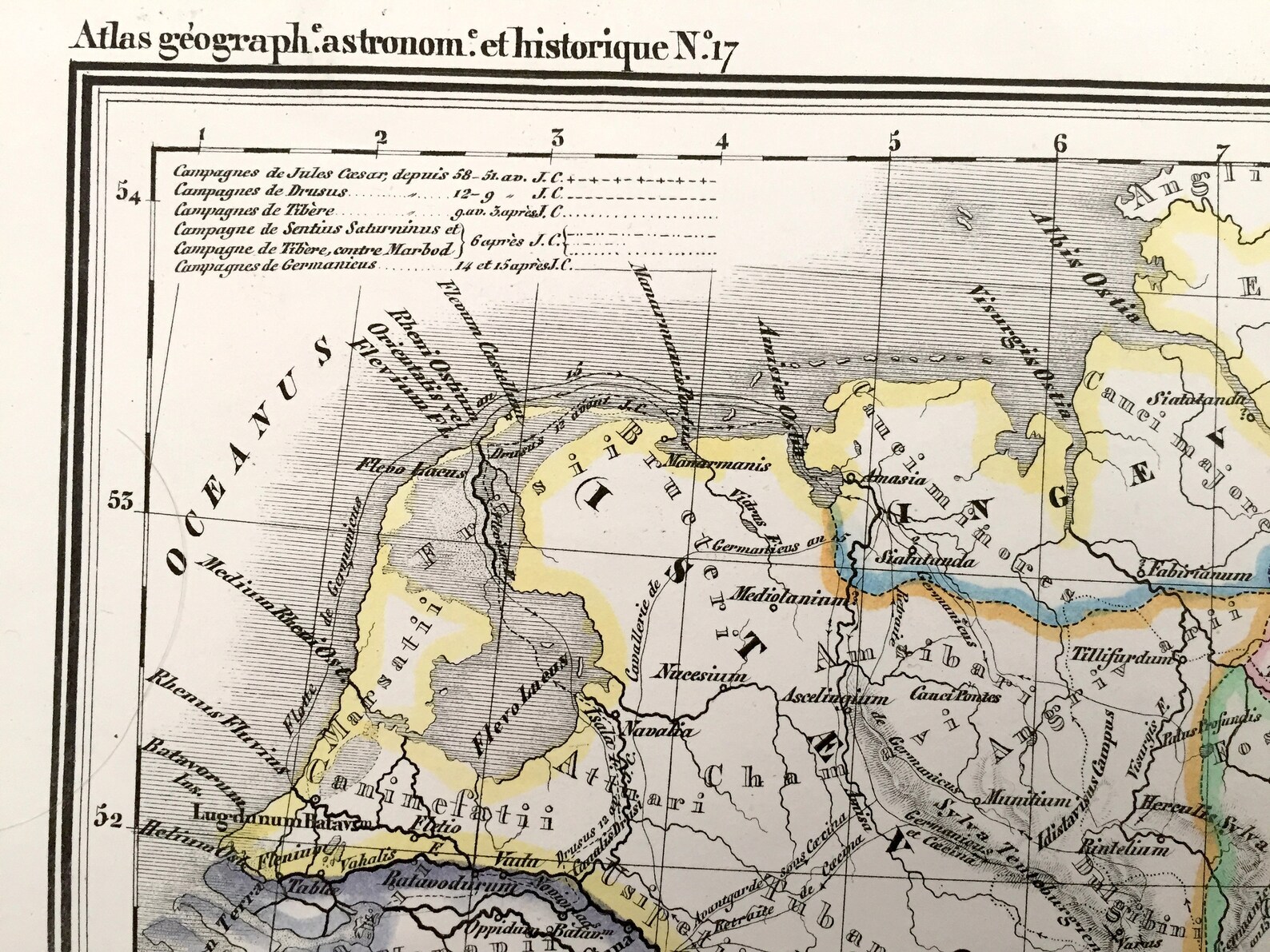Antique 1835 Ancient Germany Map From JG Heck's Atlas Géographique ...