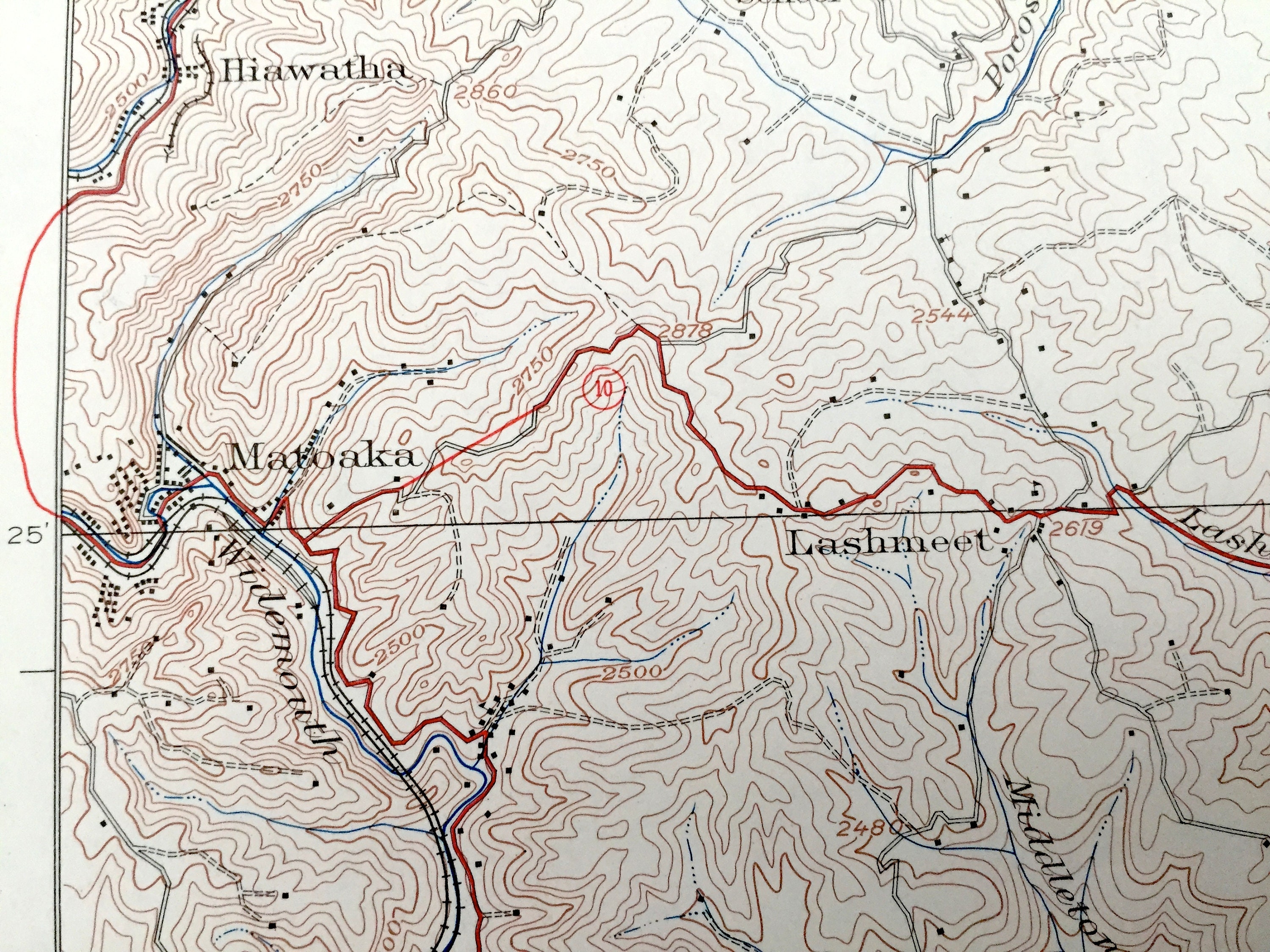 Antique Bluefield, West Virginia 1924 US Geological Survey Topographic ...
