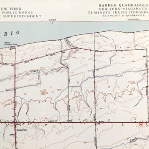Antique Barker, New York 1949 US Geological Survey Topographic Map ...