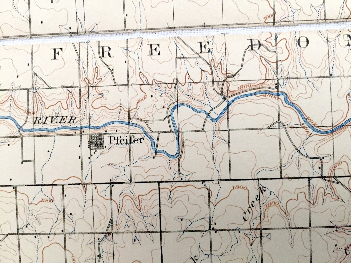 Antique Hays Kansas 1896 US Geological Survey Topographic Map - Etsy