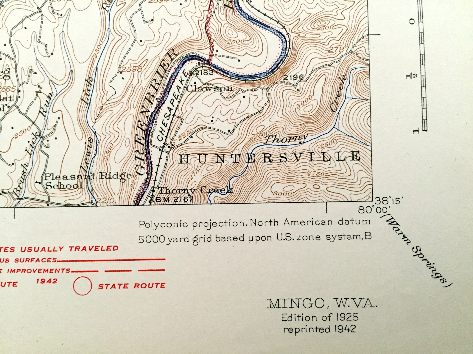 Antique Mingo, West Virginia 1925 US Geological Survey Topographic Map ...