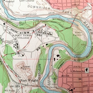 Antique Spokane, Washington 1963 Geological Survey Map – Country Homes ...