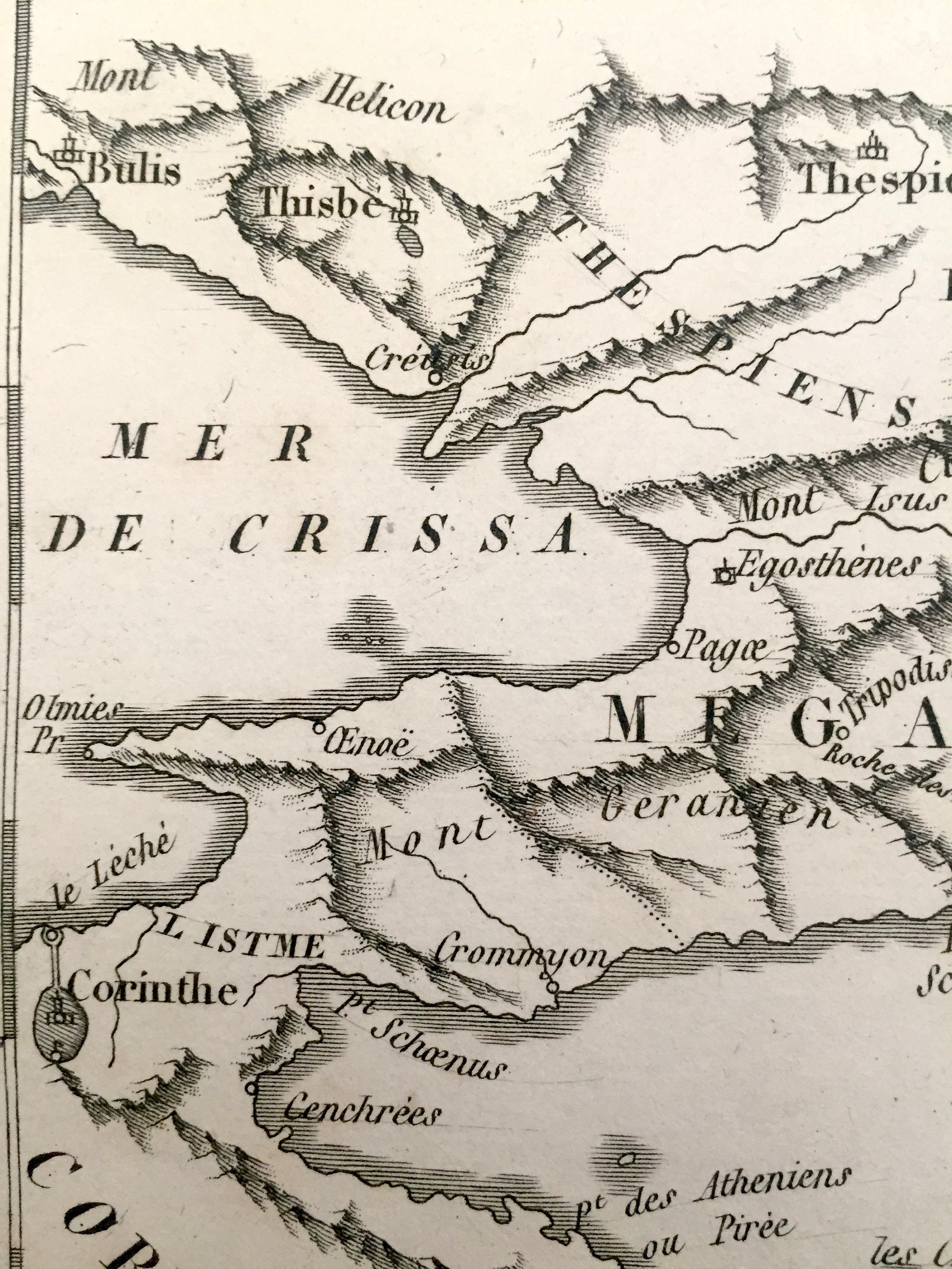 Antique 1821 Greece Map from Atlas from Barthélemy's | Etsy