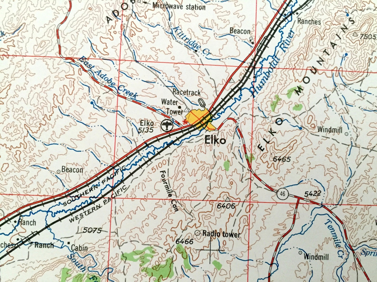 Antique Elko Nevada 1962 US Geological Survey Topographic Map - Etsy