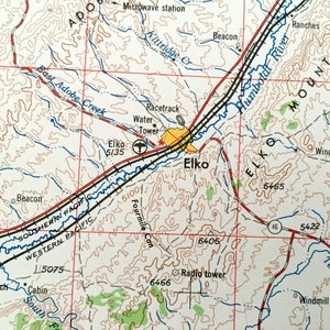 Antique Elko, Nevada 1962 US Geological Survey Topographic Map – Osino ...