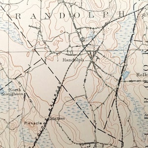 Antique Dedham, Massachusetts 1894 US Geological Survey Topographic Map ...