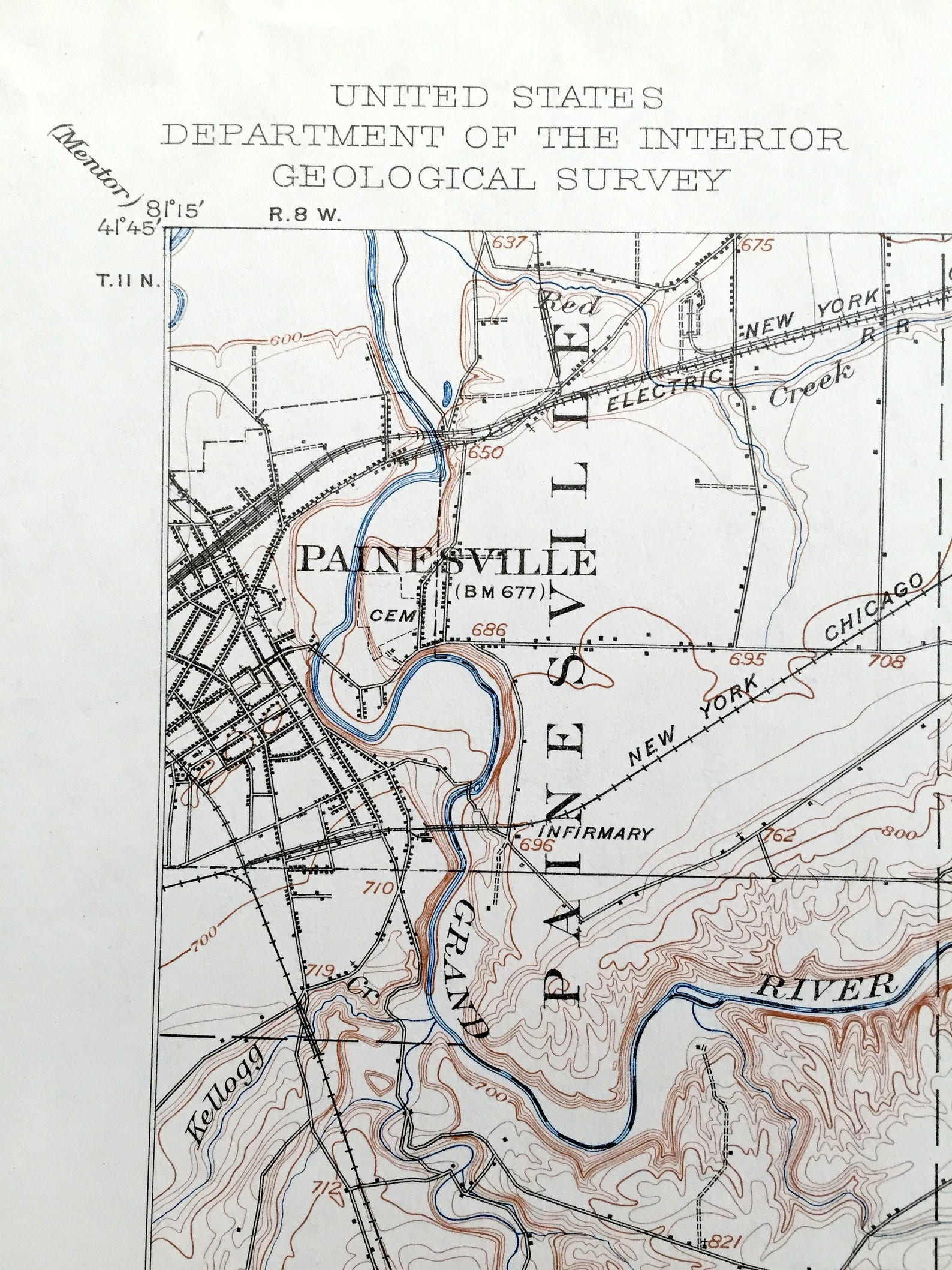 Antique Chardon Ohio 1906 US Geological Survey Topographic | Etsy