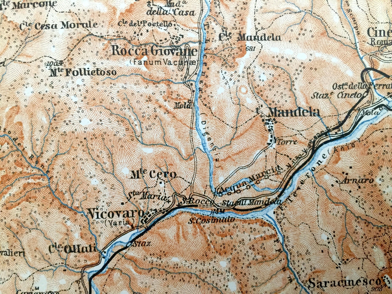 Antique 1904 Tivoli Italy Map From Baedekers Guide Rome - Etsy