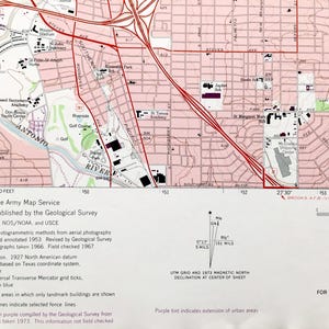 Antique San Antonio East, Texas 1967 US Geological Survey Topographic ...