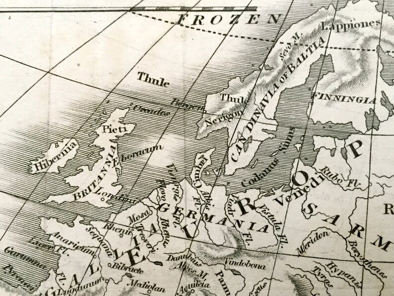 Antique 1808 World as Known to the Ancients Map by D'anville From ...
