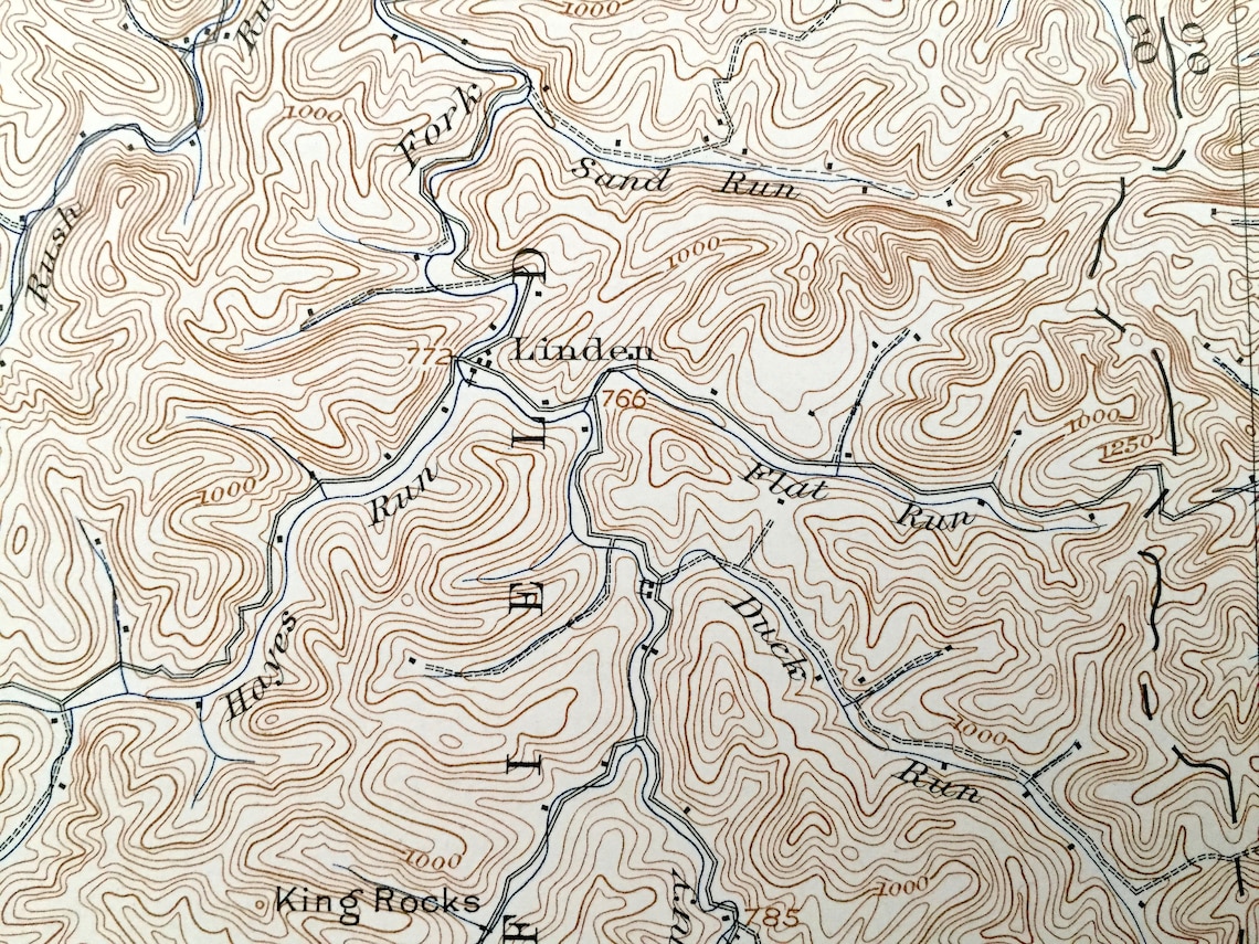 Antique Ivydale West Virginia 1907 US Geological Survey - Etsy