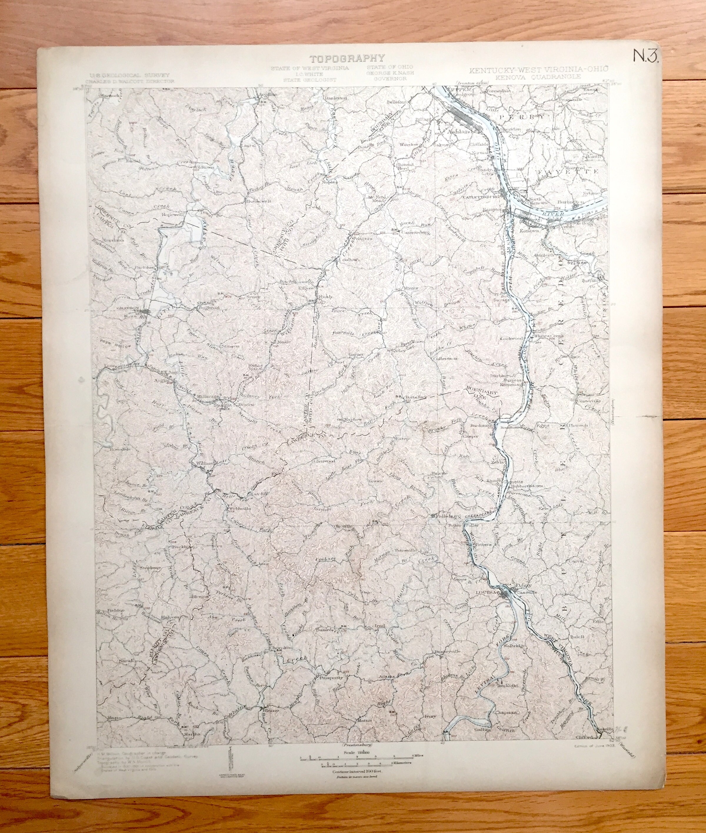 Antique Kenova West Virginia 1903 US Geological Survey | Etsy