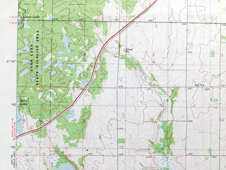 Antique Almena, Wisconsin 1978 US Geological Survey Topographic Map ...