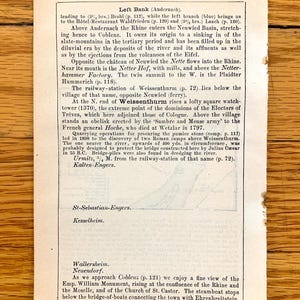 Antique 1911 Neuwied, Germany Map From Baedekers Guide Atlas ...