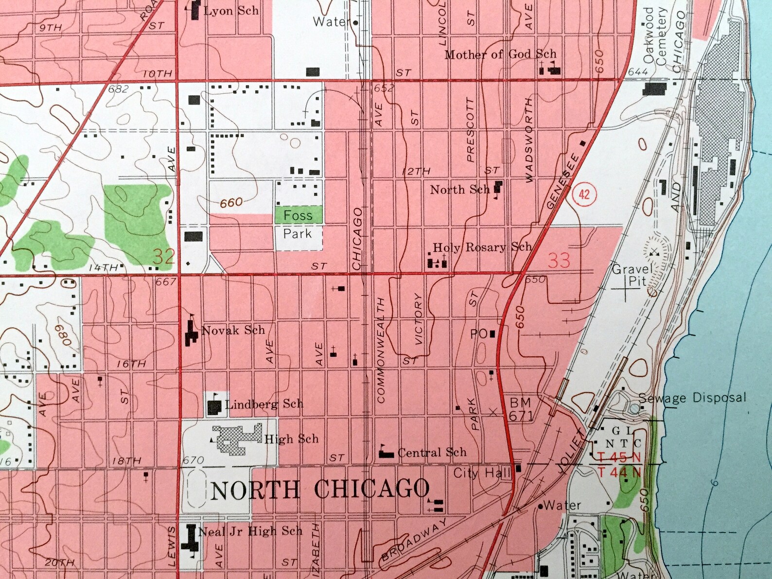 Antique Zion Illinois 1960 US Geological Survey Topographic | Etsy