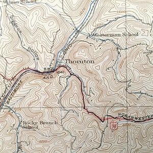 Antique Thornton, West Virginia 1926 US Geological Survey Topographic ...