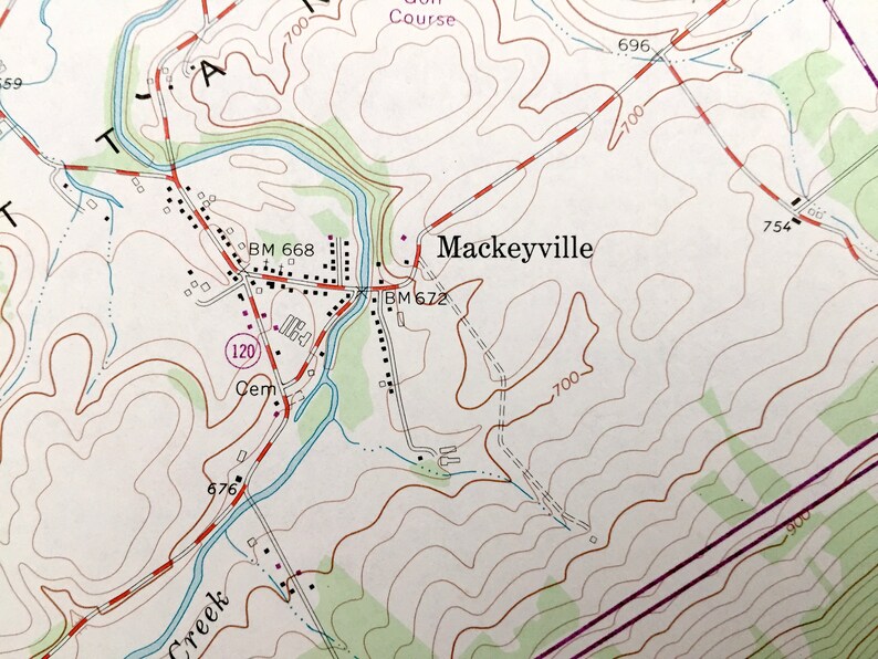 Antique Mill Hall Pennsylvania 1965 US Geological Survey | Etsy
