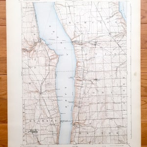 Antique Ovid, New York 1902 US Geological Survey Topographic Map ...