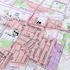 Antique Webster, New York 1971 US Geological Survey Topographic Map ...