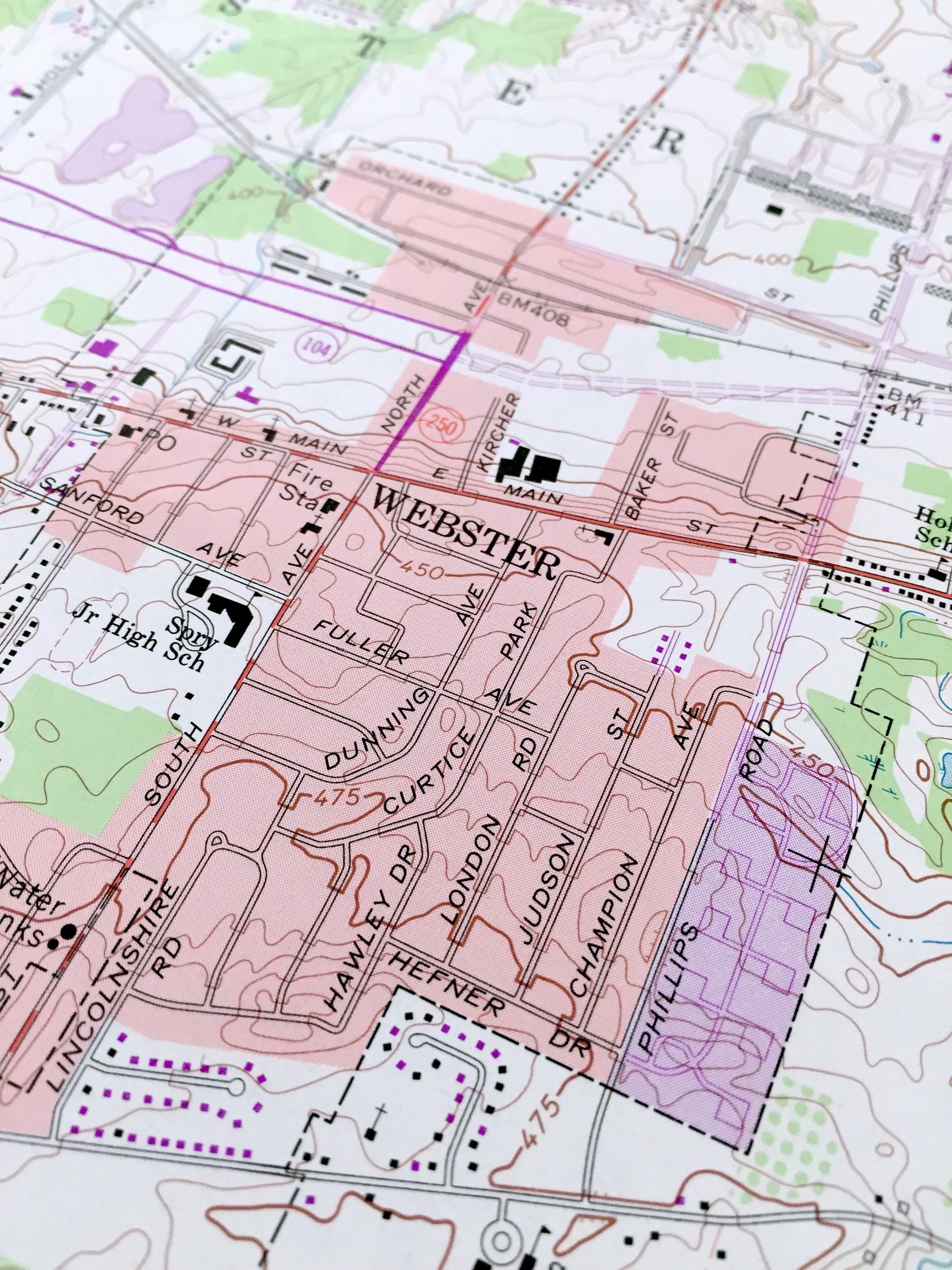 Antique Webster, New York 1971 US Geological Survey Topographic Map ...
