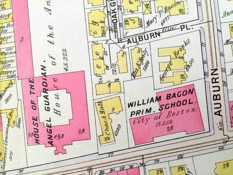 Antique 1906 Roxbury Massachusetts Map From GW Bromley Atlas - Etsy