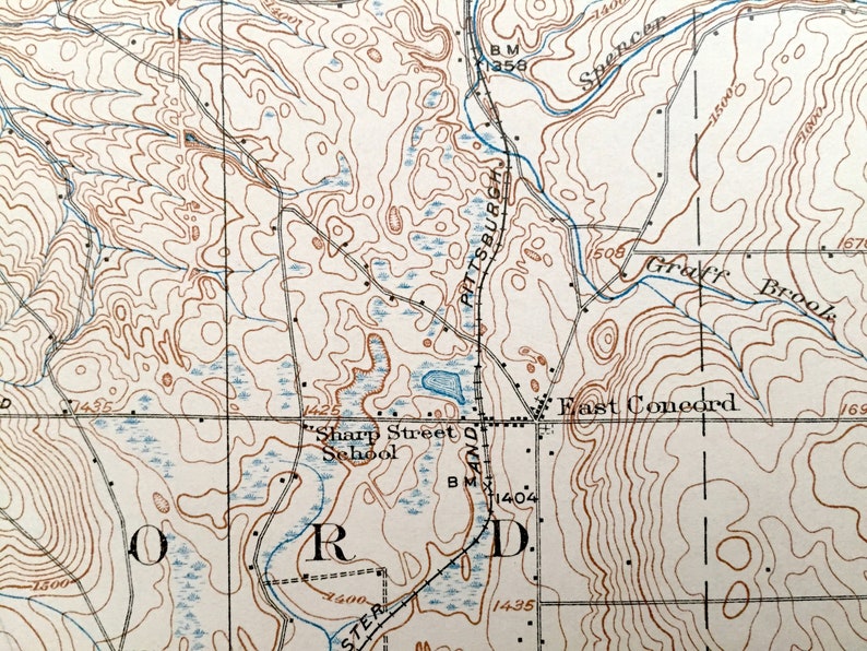 Antique Springville New York 1925 US Geological Survey - Etsy