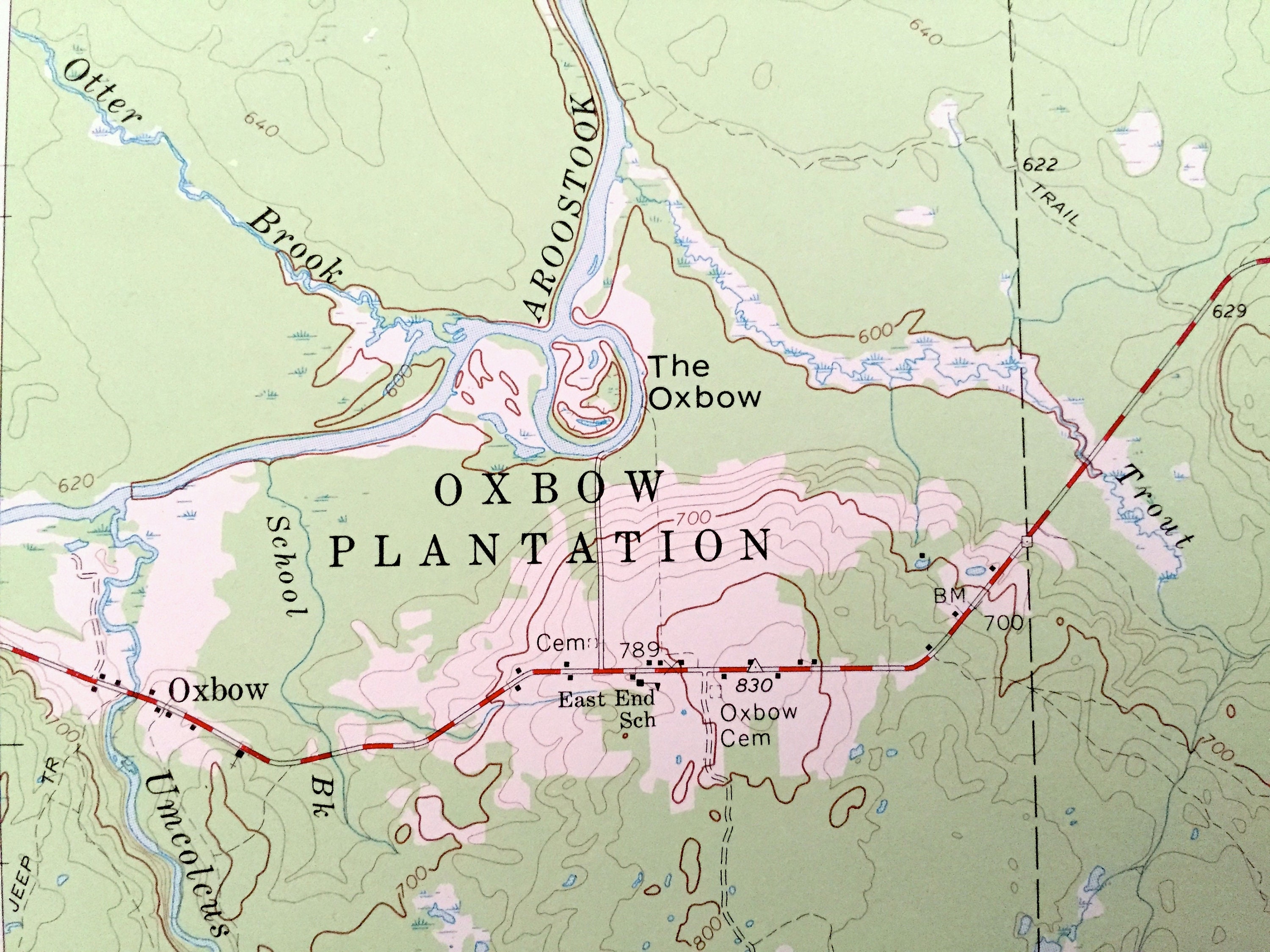 Antique Oxbow Maine 1965 US Geological Survey Topographic Map - Etsy