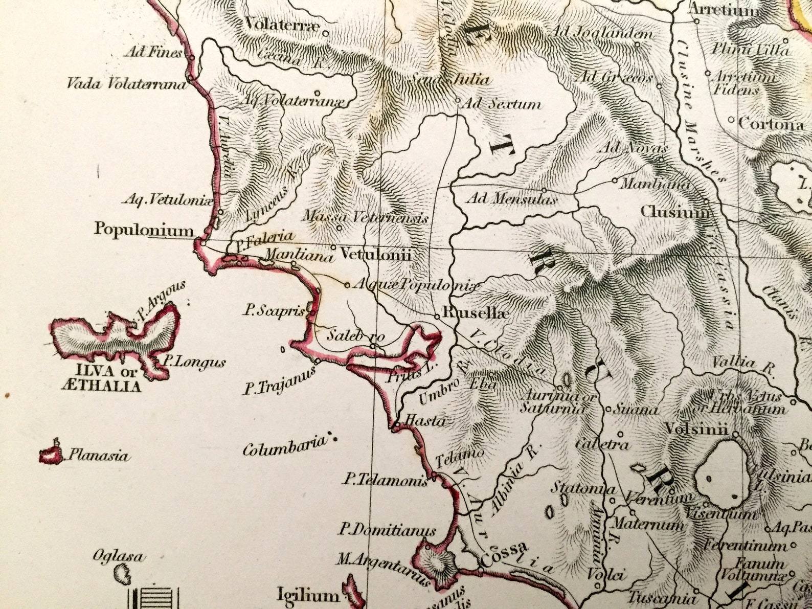 Antique 1830 Ancient Italy Map From SDUK Atlas Rome Roman - Etsy