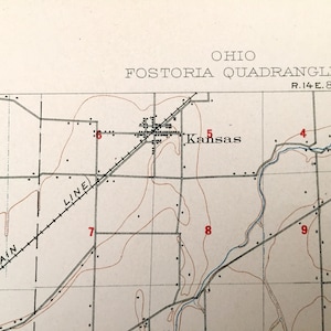 Antique Fostoria, Ohio 1903 US Geological Survey Topographic Map ...