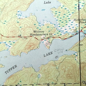 Antique Tupper Lake, New York 1954 US Geological Survey Topographic Map ...