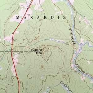 Antique Oxbow, Maine 1965 US Geological Survey Topographic Map – Masardis, Griswold, Pride, St ...