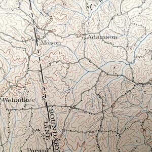 Antique Wedowee, Alabama 1902 US Geological Survey Topographic Map ...