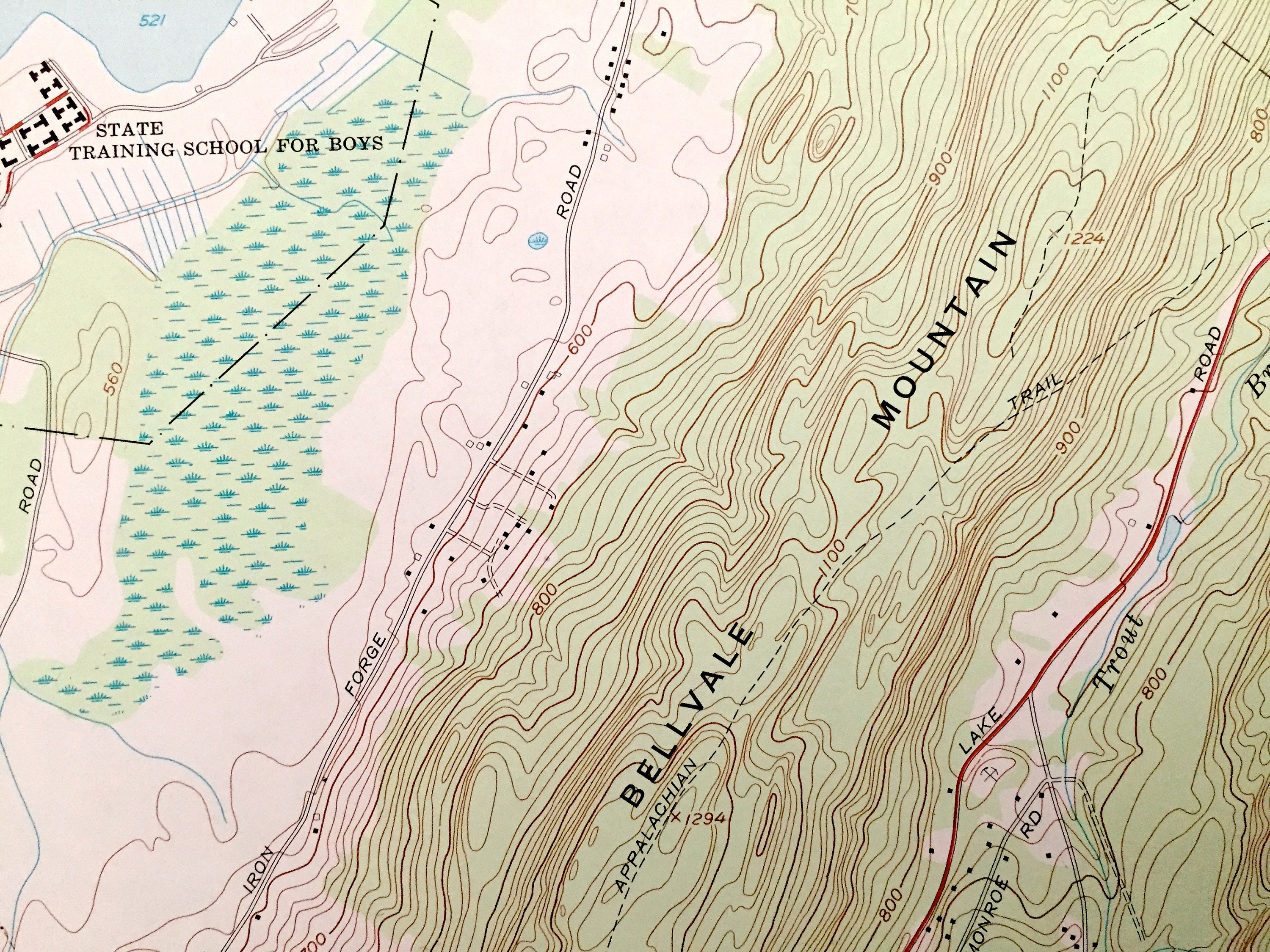 Antique Warwick, New York 1957 US Geological Survey Topographic Map ...