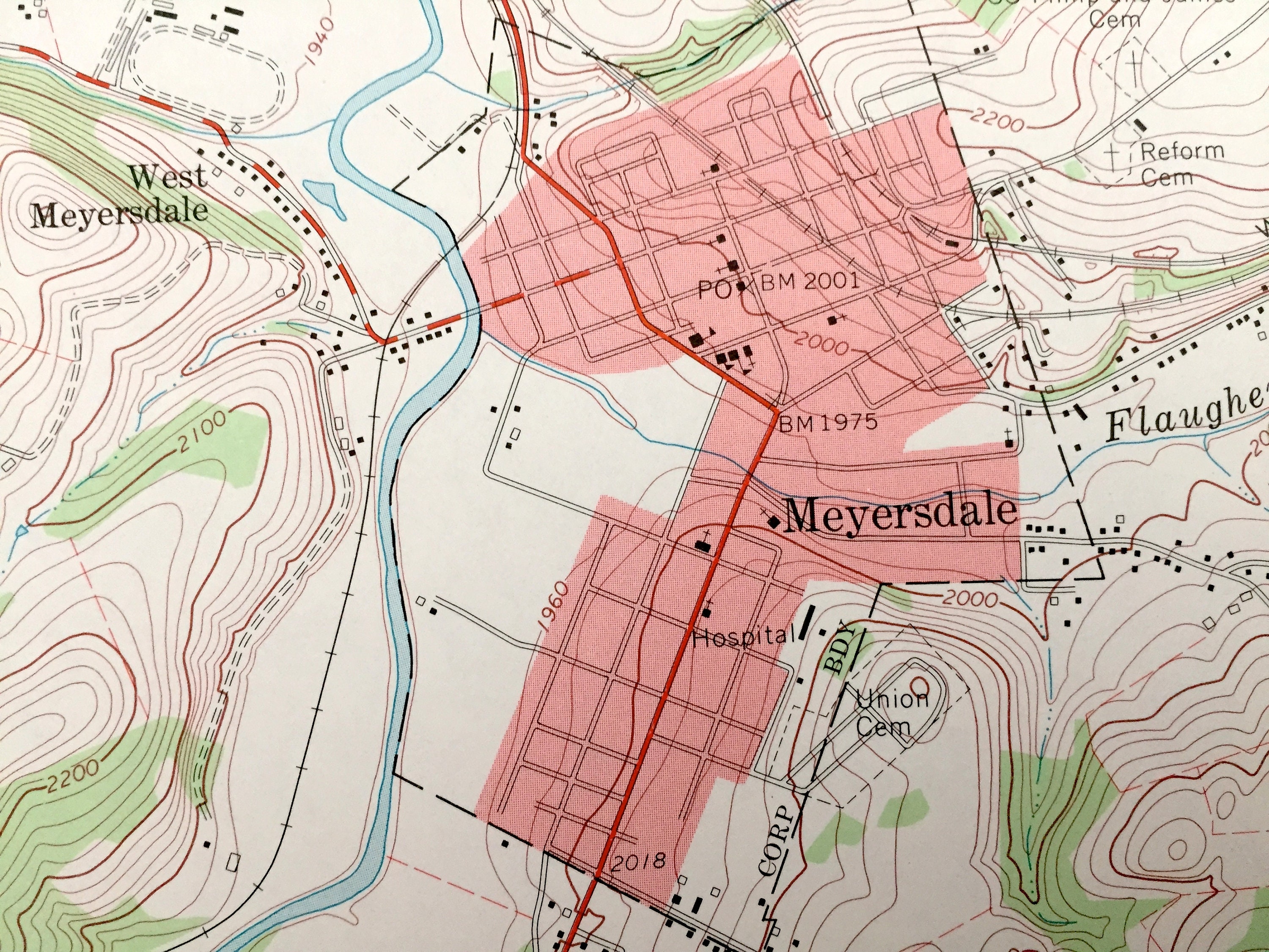 Antique Meyersdale Pennsylvania 1968 Us Geological Survey | Etsy