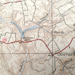 Antique Seven Pines, Virginia 1938 US Geological Survey Topographic Map ...