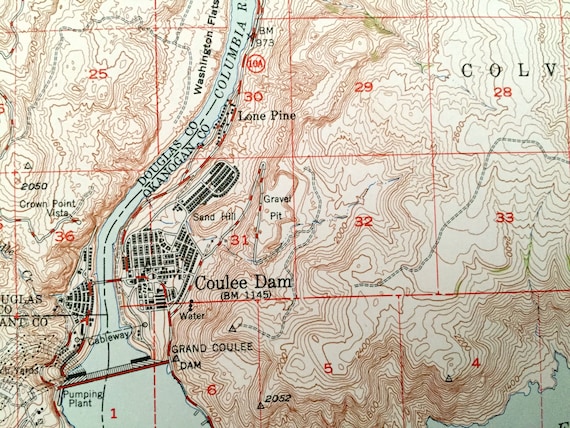 Grand Coulee Dam Map