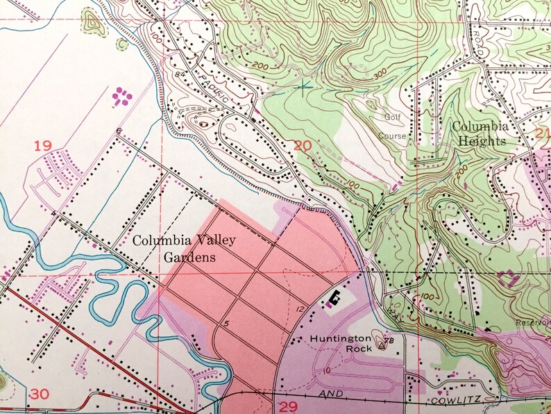 Antique Kelso Washington 1953 US Geological Survey | Etsy