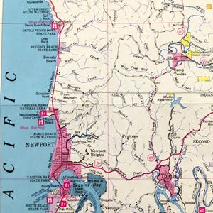 Antique Siuslaw National Forest, Oregon 1996 Hiking & Tourist ...