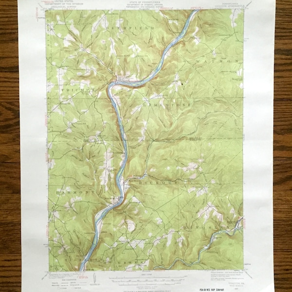 Tidioute Map - Etsy