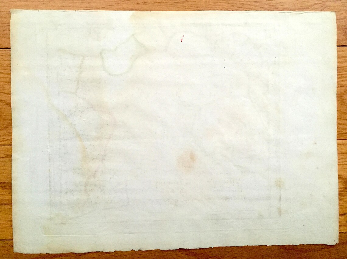 Antique 1787 Phocis & Doris Greece Map Engraving From Chez - Etsy