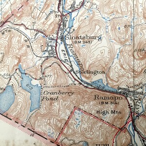 Antique Ramapo, New York 1938 US Geological Survey Map – Spring Valley ...