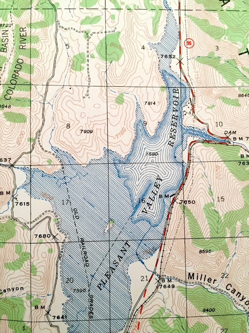 Antique Soldier Summit, Utah 1939 US Geological Survey Topographic Map ...