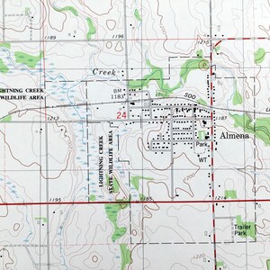 Antique Almena, Wisconsin 1978 US Geological Survey Topographic Map ...