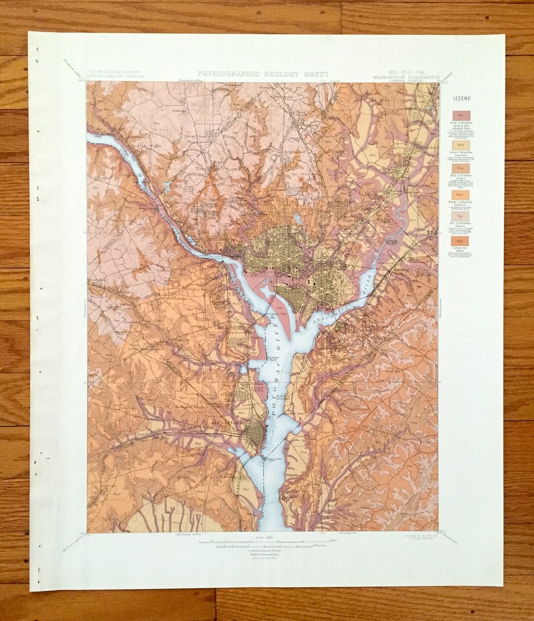 Antique Washington, DC 1901 US Geological Survey Topographic Map ...