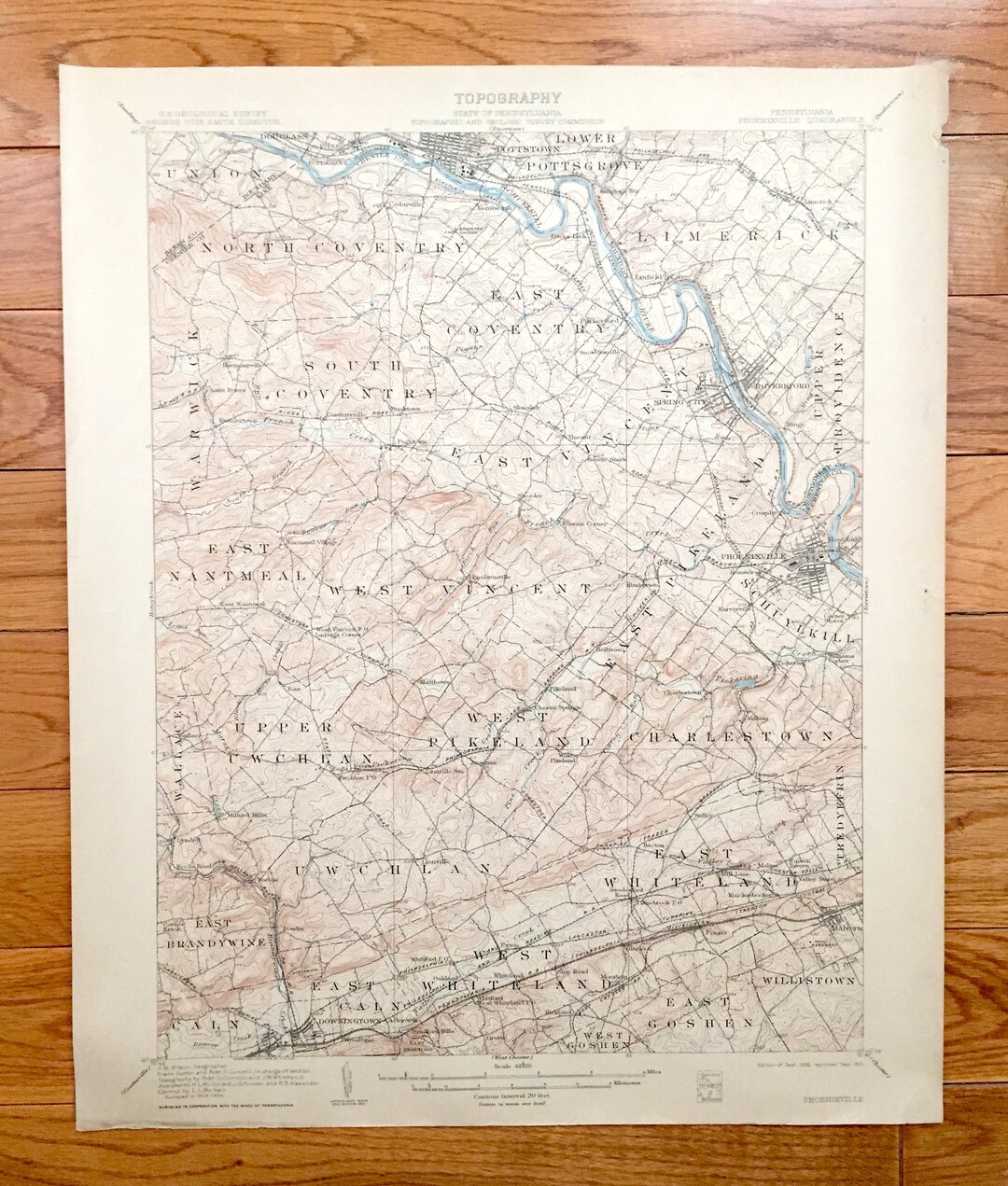 Antique Phoenixville, Pennsylvania 1906 US Geological Survey ...