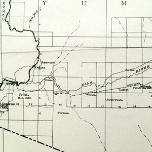 Antique 1940 Arizona State Map From US Department of the Interior ...