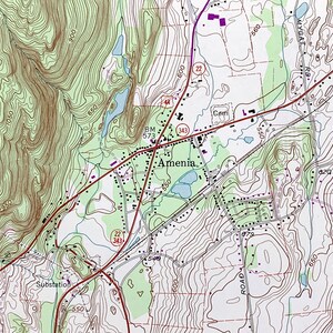 Antique Amenia, New York 1958 US Geological Survey Topographic Map ...