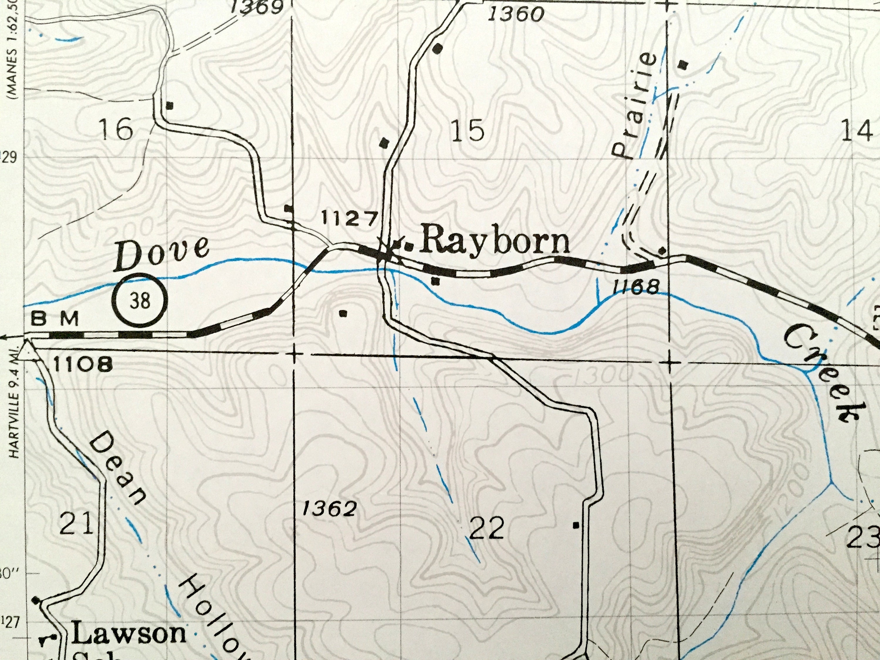 Antique Manes SE, Missouri 1941 US Geological Survey Topographic Map ...