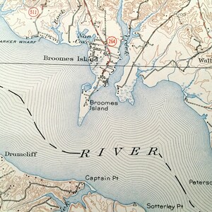 Antique Solomon's Island, Maryland 1939 US Geological Survey ...